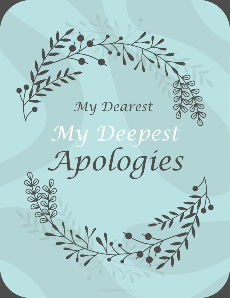 Apology Card Templates for MS Word - mswordcards.com