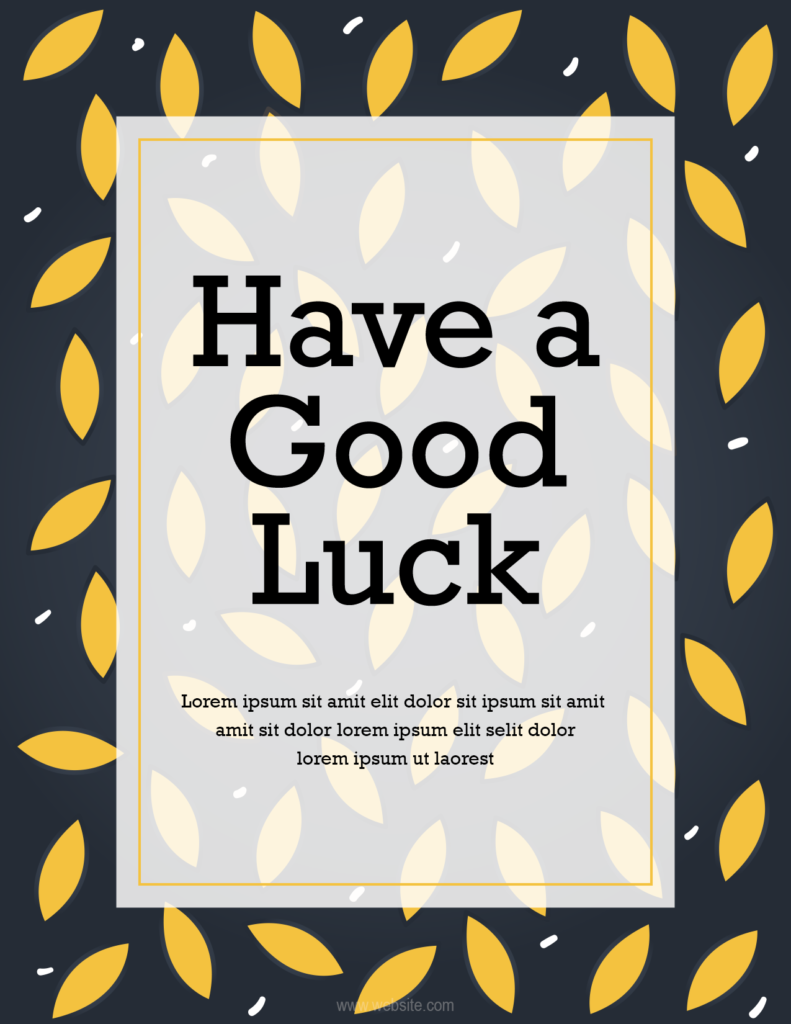 Good Luck Cards for MS Word - Download Edit Print & Send